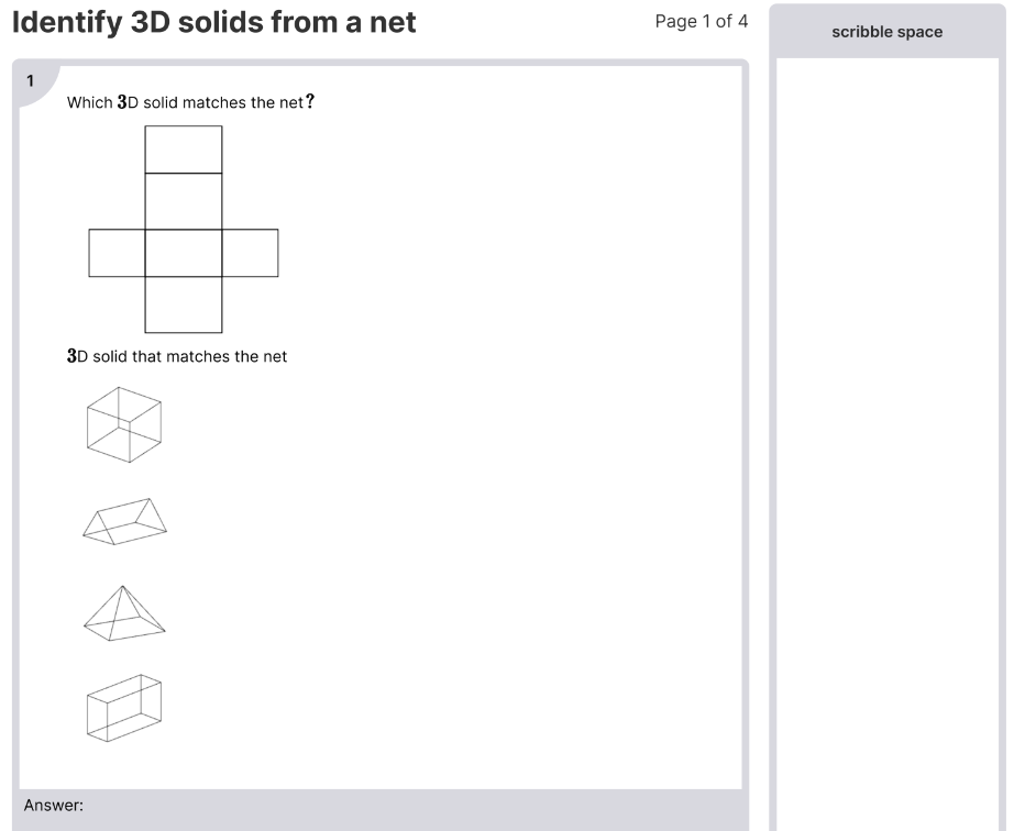 Identify 3d Solids From A Net Worksheets [PDF] (6.NS.C.8): 6th Grade Math