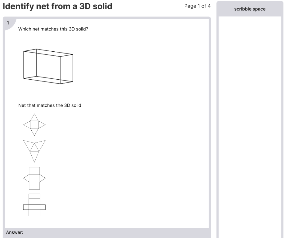 Identify Net From A 3d Solid Worksheets [PDF] (6.NS.C.8): 6th Grade Math