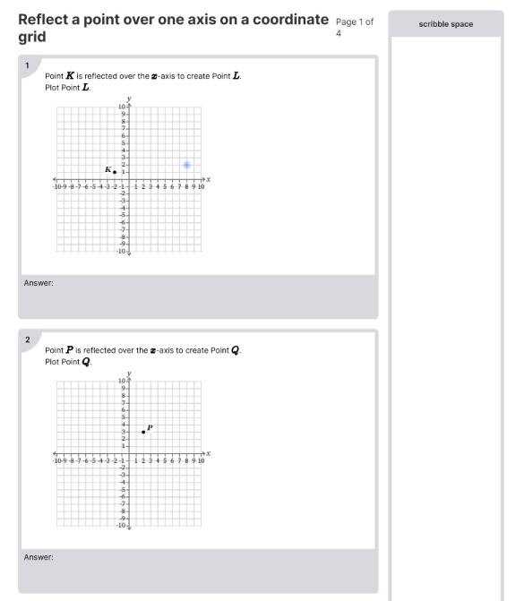 Reflect A Point Over One Axis On A Coordinate Grid Worksheets [PDF] (8 ...